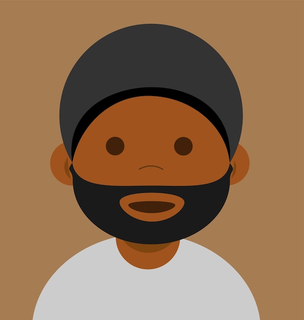 Premium Vector | Avatar old man black base Premium Vector | Avatar old man black base