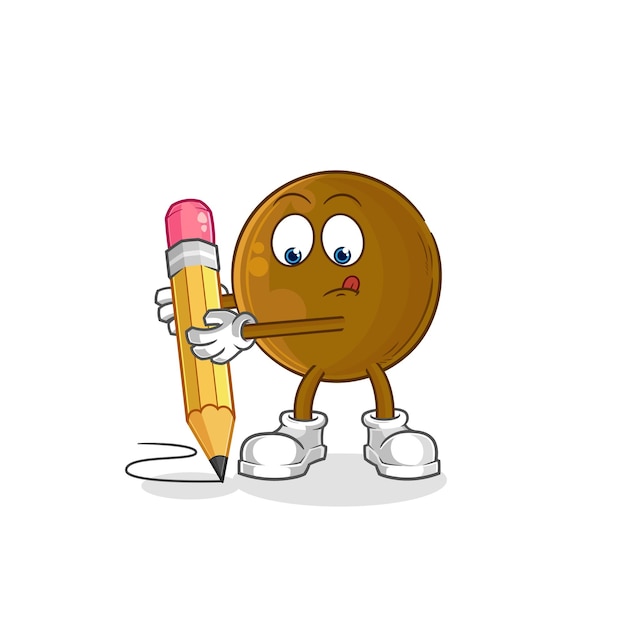 Avocado steen schrijven met potlood cartoon mascotte vector | Premium ... Avocado steen schrijven met potlood cartoon mascotte vector | Premium ...