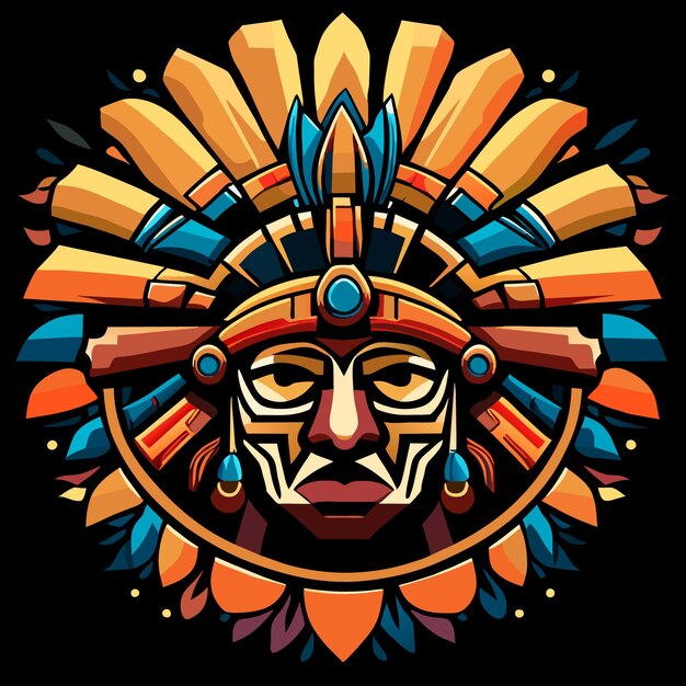 Premium Vector | Aztec civilization vector portraits design elements Premium Vector | Aztec civilization vector portraits design elements