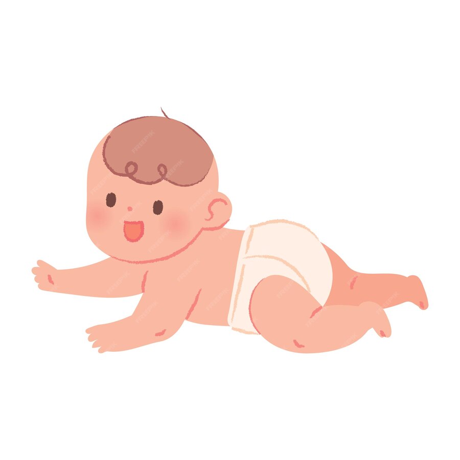 Premium Vector | The baby started crawling Baby vector illustration ... Premium Vector | The baby started crawling Baby vector illustration ...