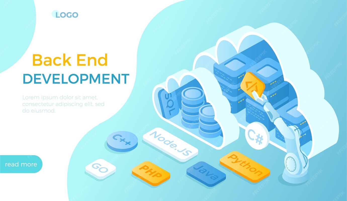 Premium Vector Back End Development Coding Software Engineering Programming Languages Server