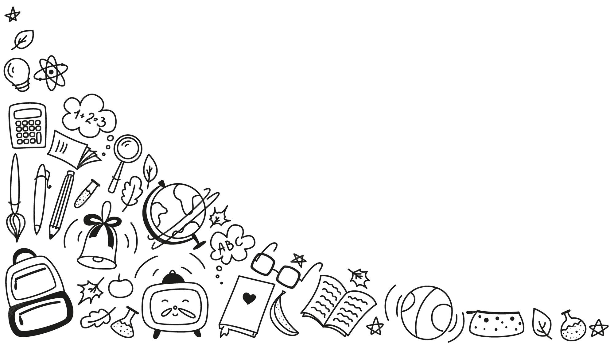 Premium Vector | Background for school school theme school doodles ... Premium Vector | Background for school school theme school doodles ...