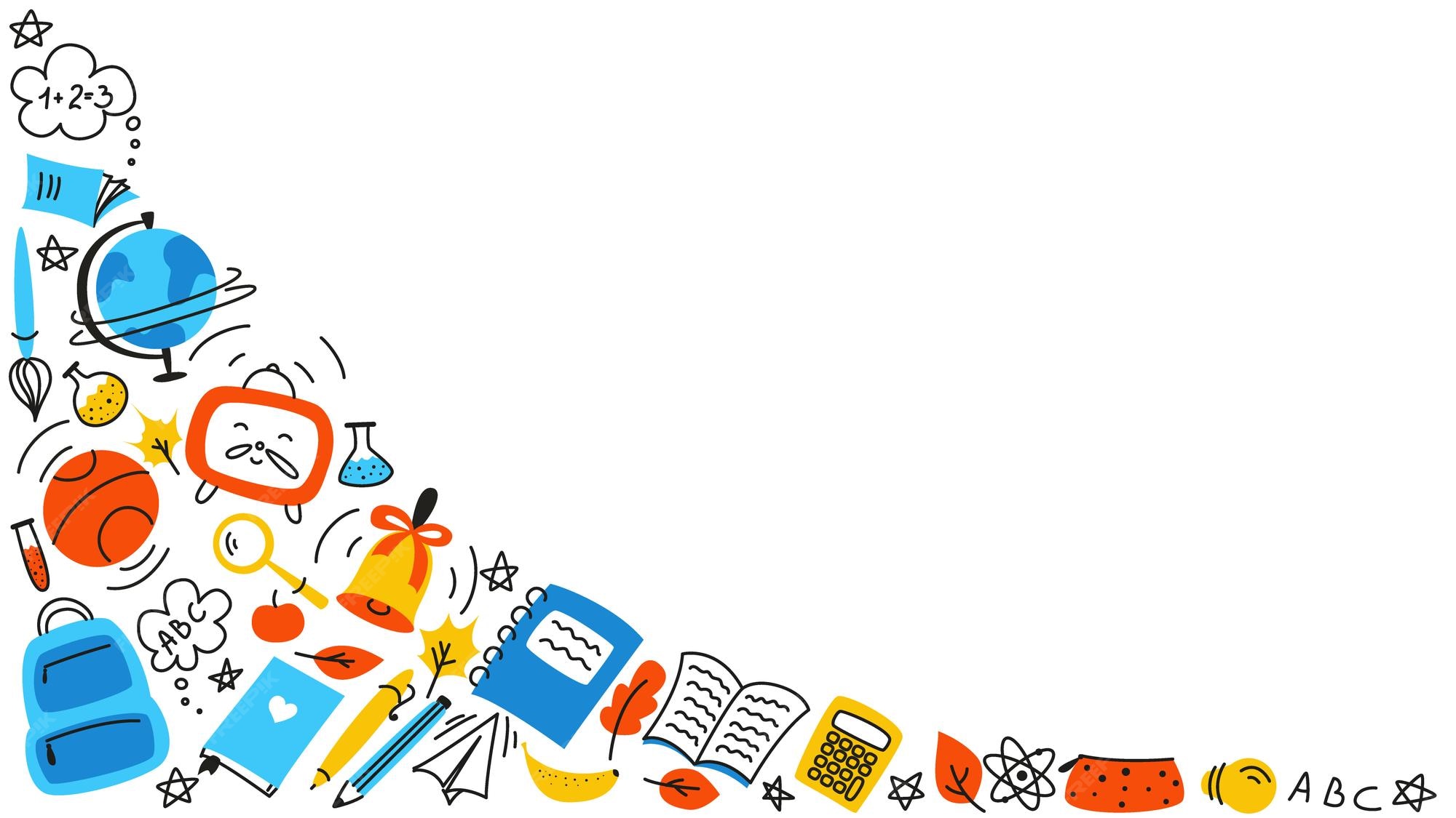Premium Vector | Background for school school theme school doodles ... Premium Vector | Background for school school theme school doodles ...