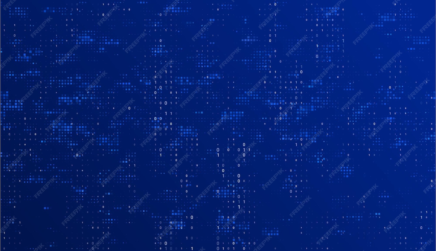 Background with binary code matrix represents programming and ...