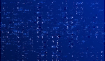 Background with binary code matrix represents programming and ...