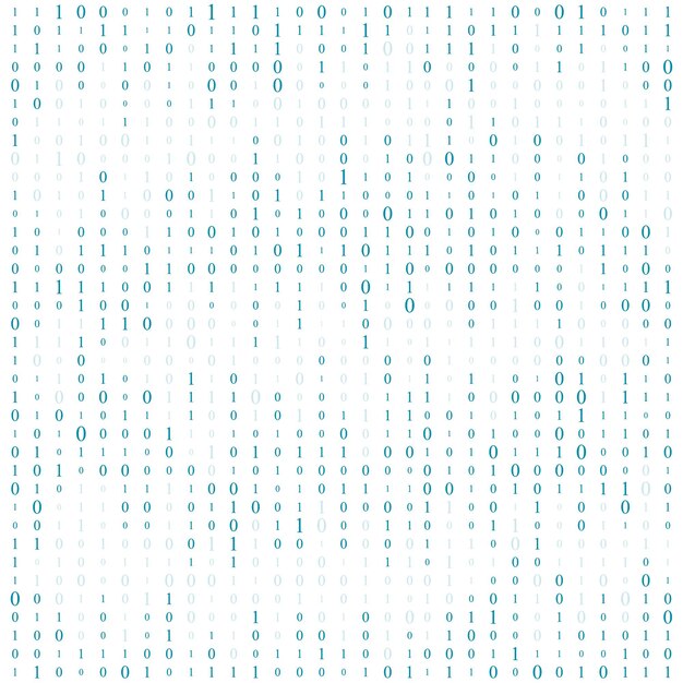 Premium Vector Matrix Background With Numbers On The Screen Binary Code Zero One Coding Data 
