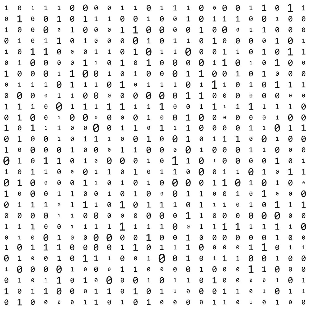 Premium Vector | Background with numbers on screen binary code zero one computer code coding