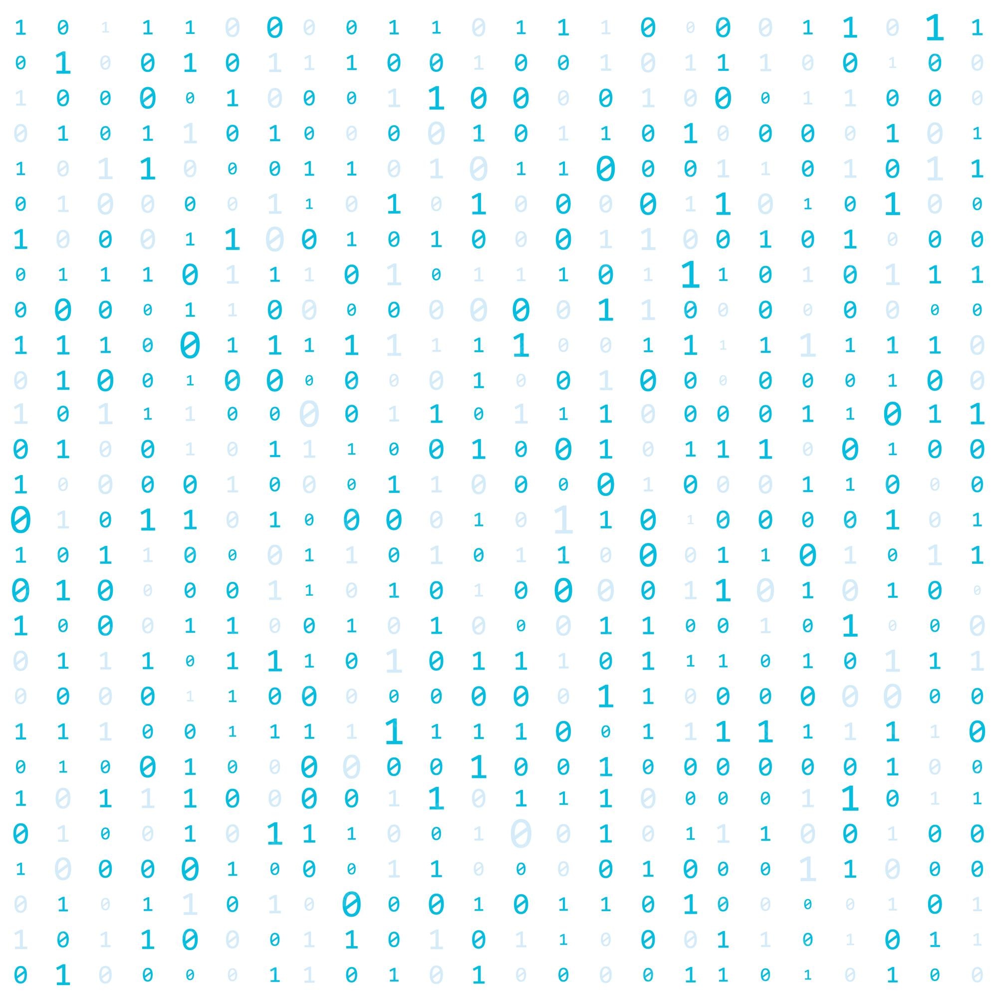 Premium Vector | Background with numbers on screen binary code zero one computer code coding