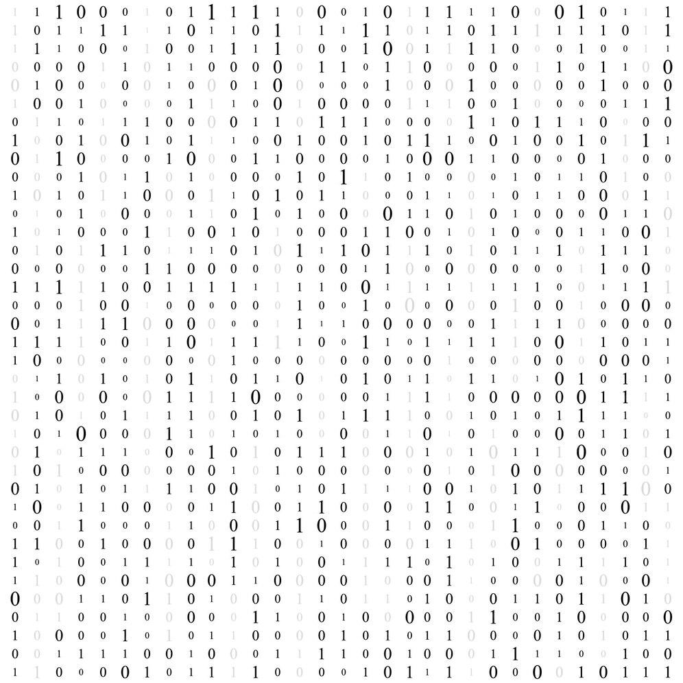 Premium Vector | Background with numbers on screen binary code zero one computer code coding