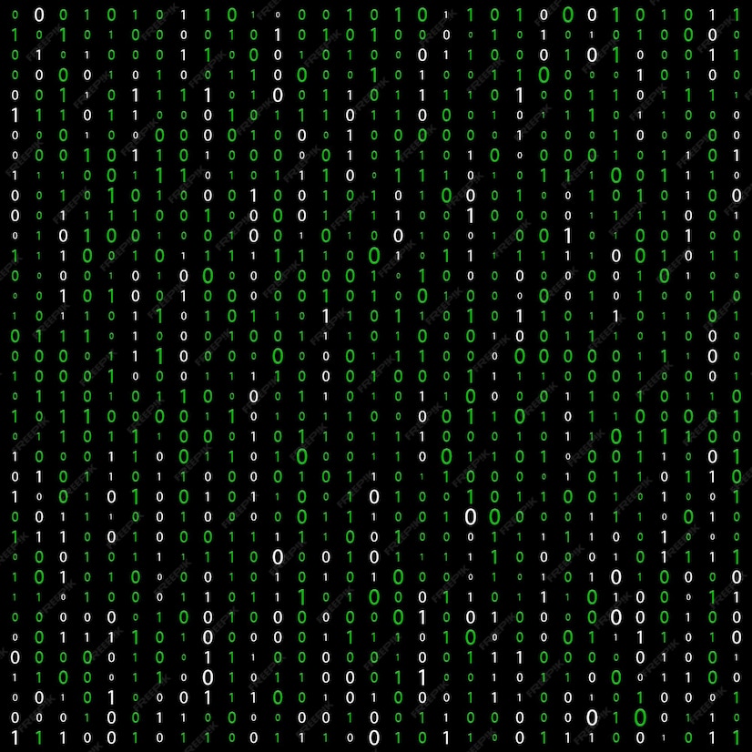 Premium Vector Background With Numbers On The Screen Binary Code