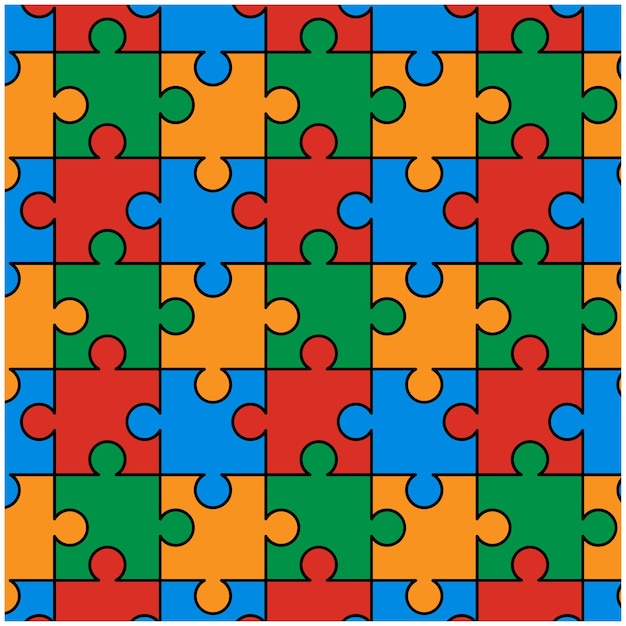 Premium Vector | Background with puzzle motif vector Premium Vector | Background with puzzle motif vector