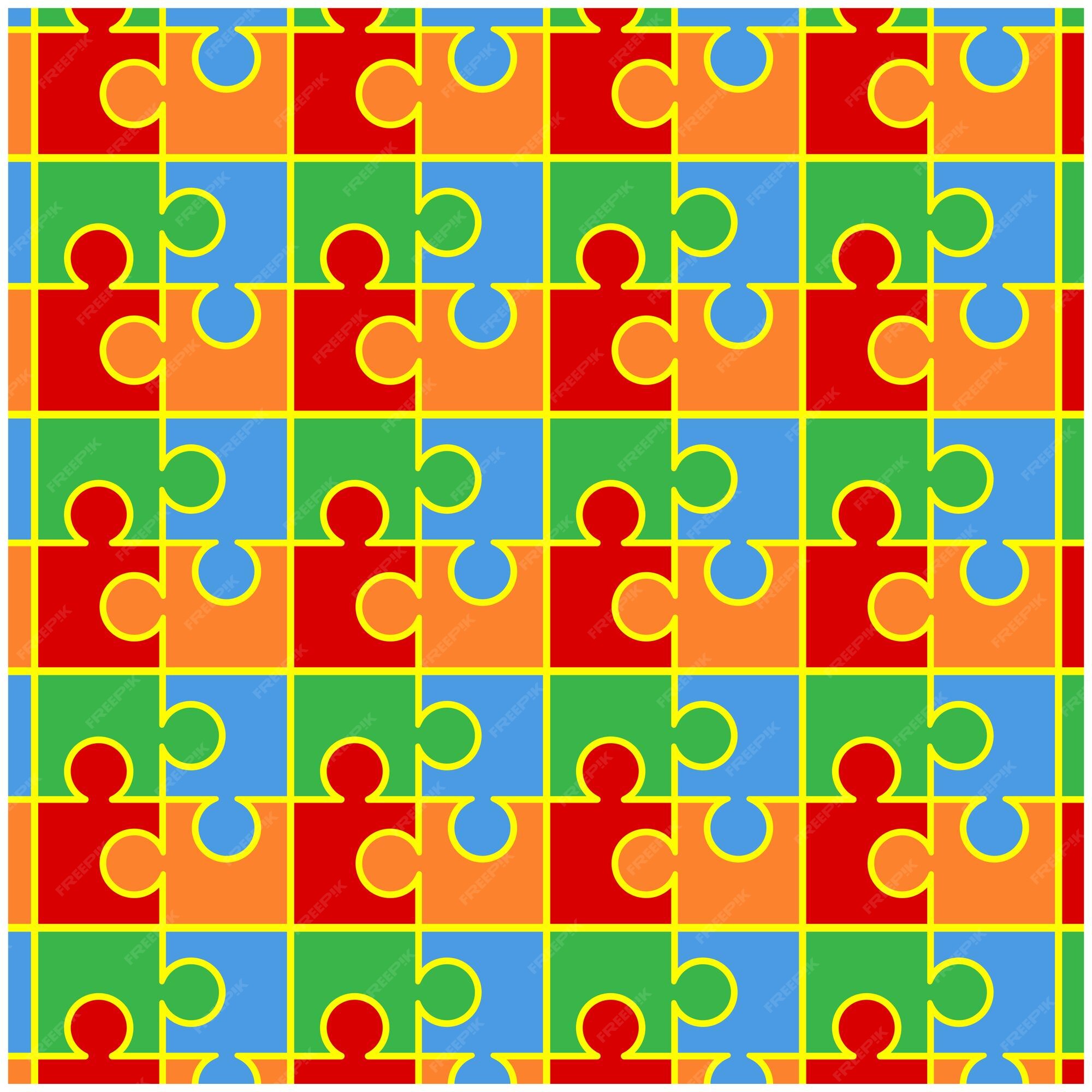 Premium Vector | Background with puzzle motif vector Premium Vector | Background with puzzle motif vector