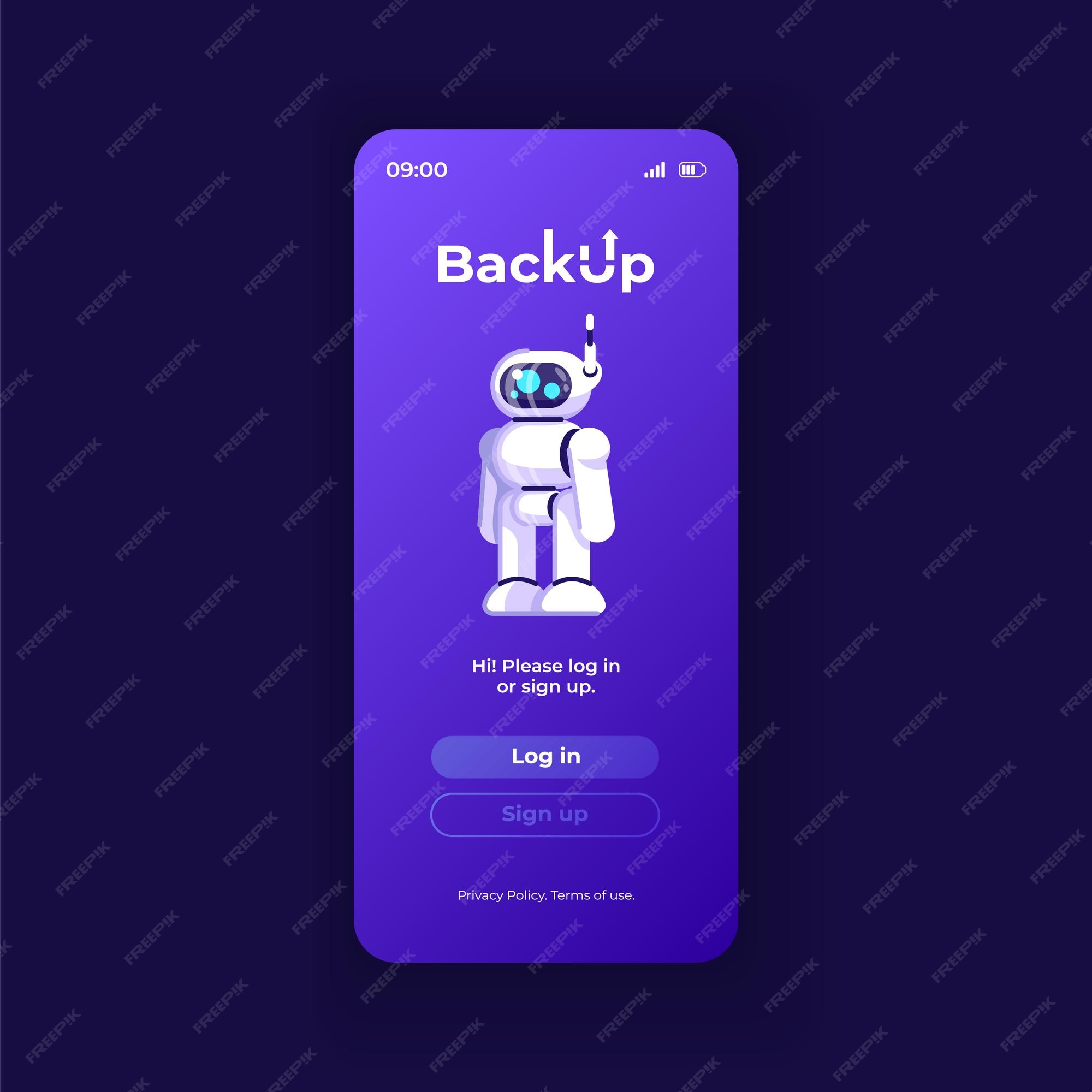 Premium Vector Backup Application Smartphone Interface Vector