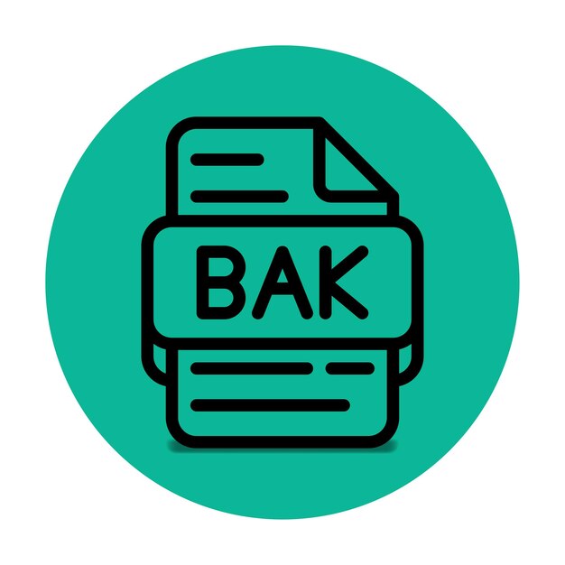 Premium Vector | Bak file type icon files and document format extension Premium Vector | Bak file type icon files and document format extension