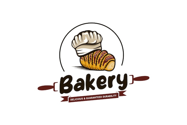 ケーキとベーカリーのロゴ