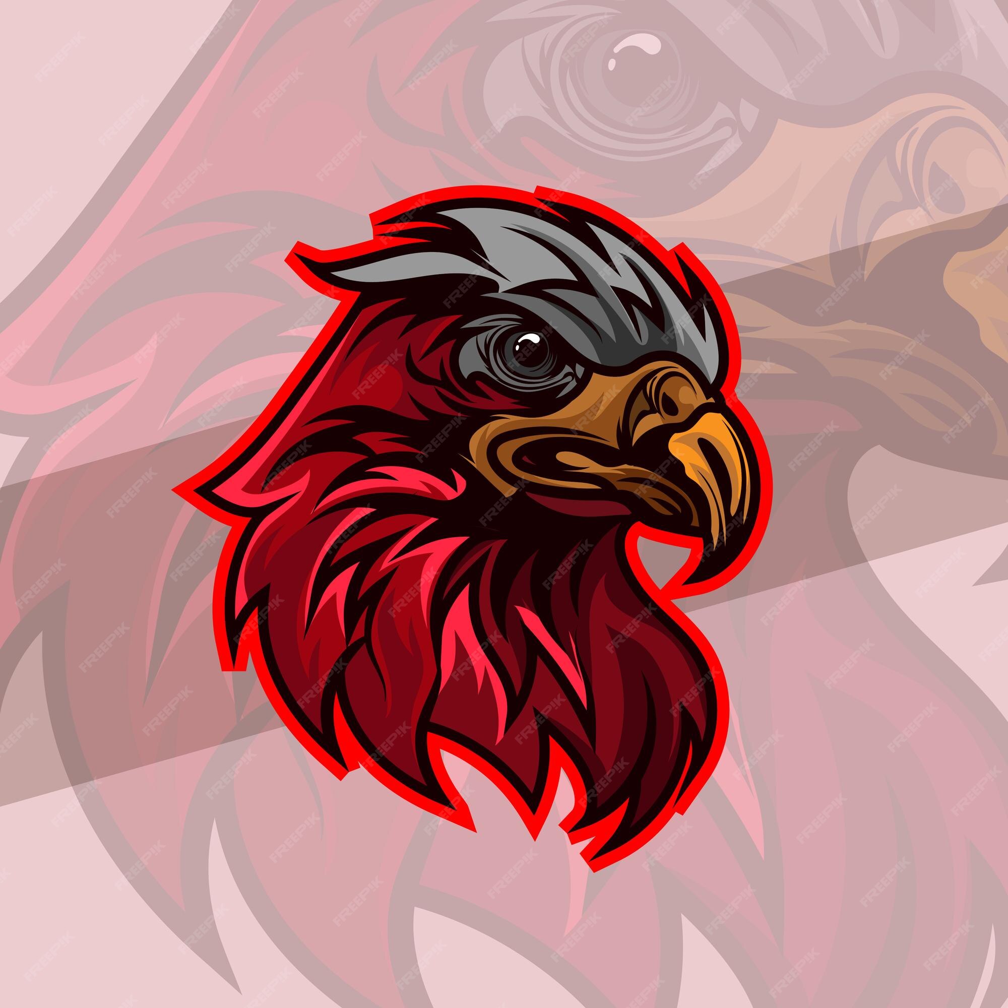 Premium Vector | Bald eagle or hawk head mascot graphic gaming logo ... Premium Vector | Bald eagle or hawk head mascot graphic gaming logo ...