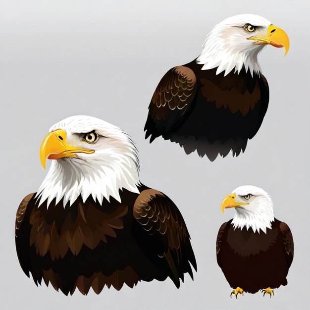 Bald Eagle vector set white background isolated a high qua | Premium AI ... Bald Eagle vector set white background isolated a high qua | Premium AI ...