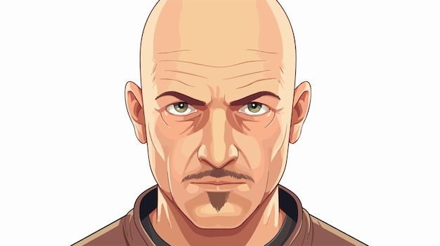 Bald Man Face Flat Vector Isolated on White Background | Premium AI ... Bald Man Face Flat Vector Isolated on White Background | Premium AI ...