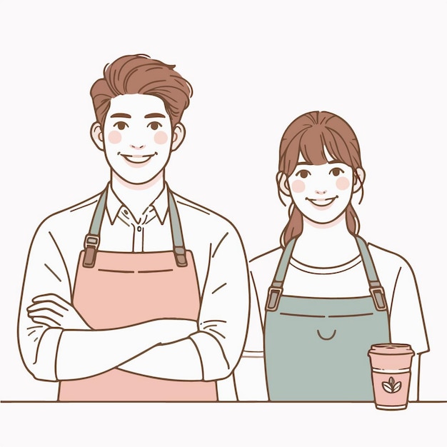 발레리나 만화 프리미엄 벡터
