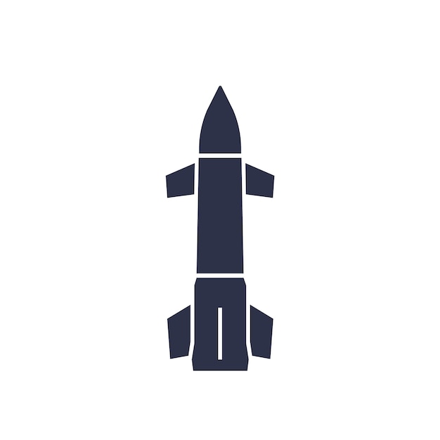 Premium Vector | Ballistic missile icon on white vector Premium Vector | Ballistic missile icon on white vector