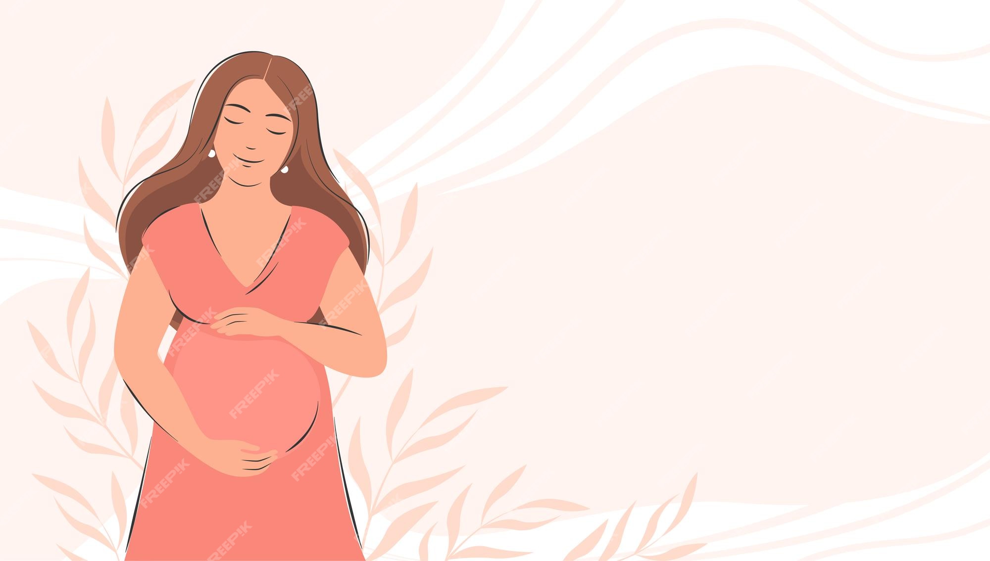 Premium Vector Banner About Pregnancy And Motherhood With Place For