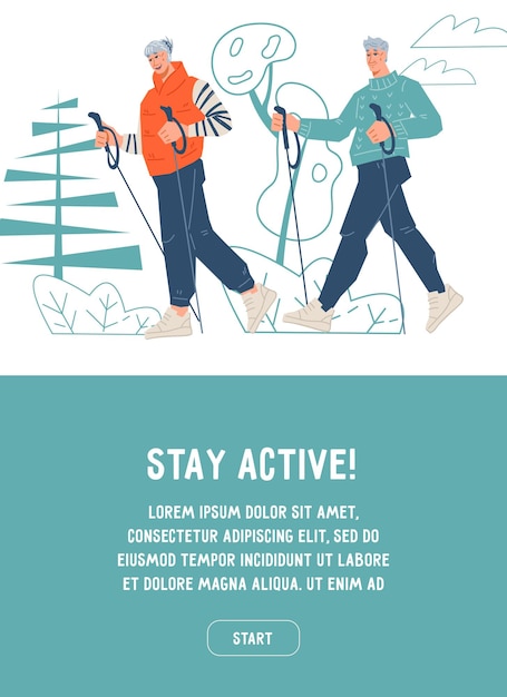 Premium Vector | Banner or poster design for seniors doing sports and ... Premium Vector | Banner or poster design for seniors doing sports and ...
