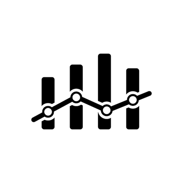 Premium Vector | Bar chart growth icon vector Premium Vector | Bar chart growth icon vector