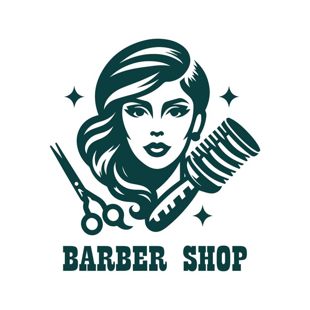 Premium Vector | Barber Shop Logo Simple Vector Premium Vector | Barber Shop Logo Simple Vector