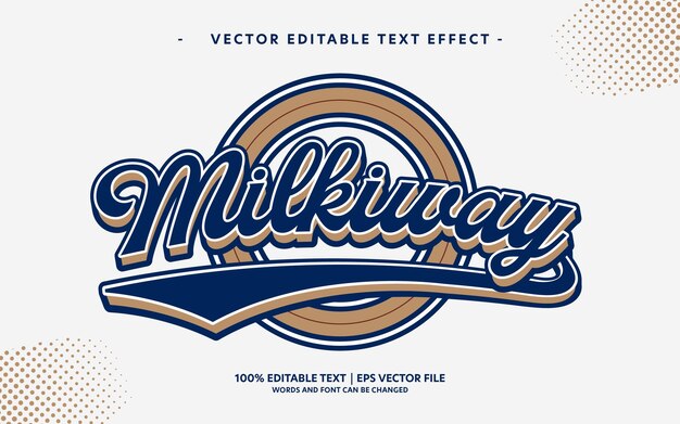 Premium Vector | Baseball cllasic editable text logo vector Premium Vector | Baseball cllasic editable text logo vector