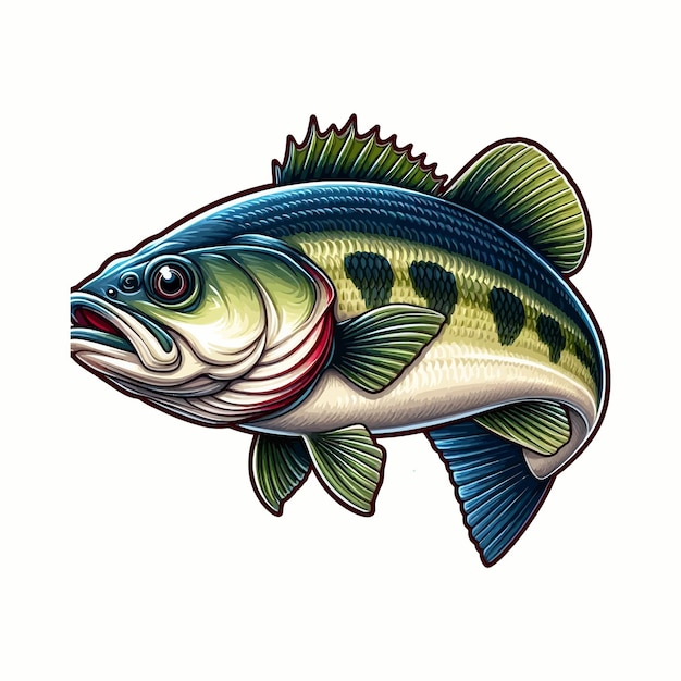 Premium Vector | Bass Fish Vector Illustration Premium Vector | Bass Fish Vector Illustration