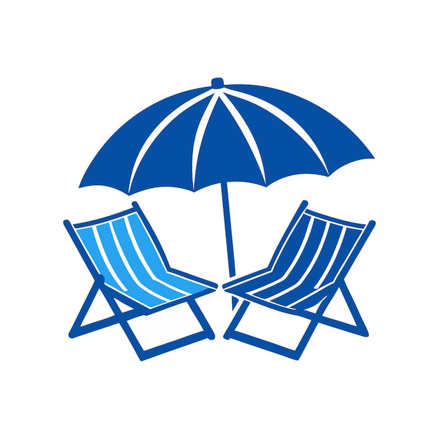 Premium Vector Beach Umbrella And Chair Illustration