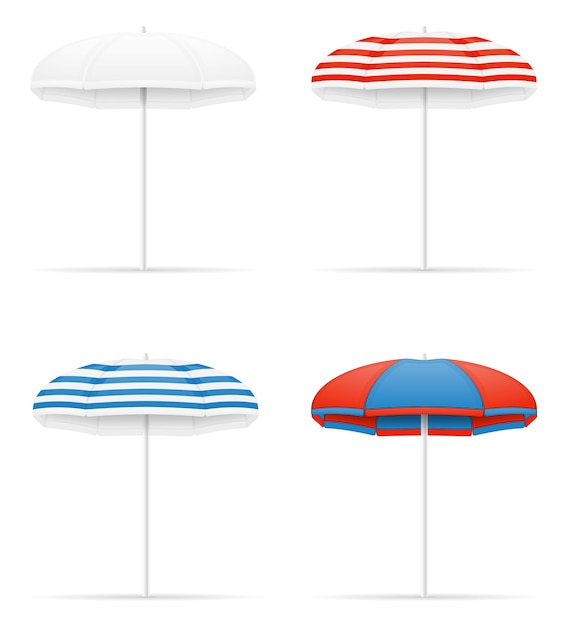 Premium Vector Beach Umbrella Stock Vector Illustration