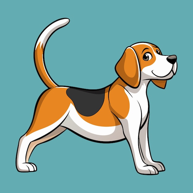 Beagle Stretching Vector Premium Ai Generated Vector