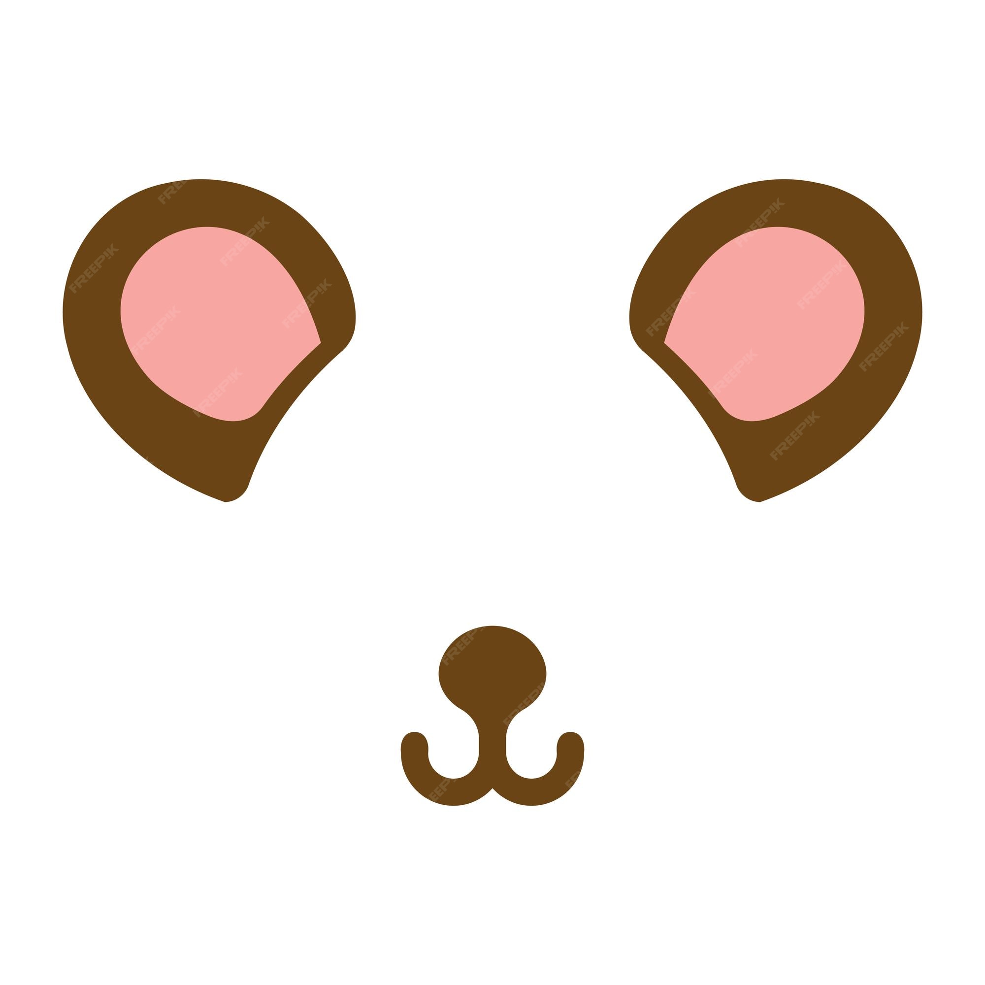 Premium Vector Bear Ear Color On A White Background Vector Illustration