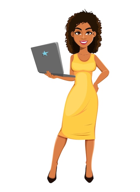 Premium Vector Beautiful African American Business Woman