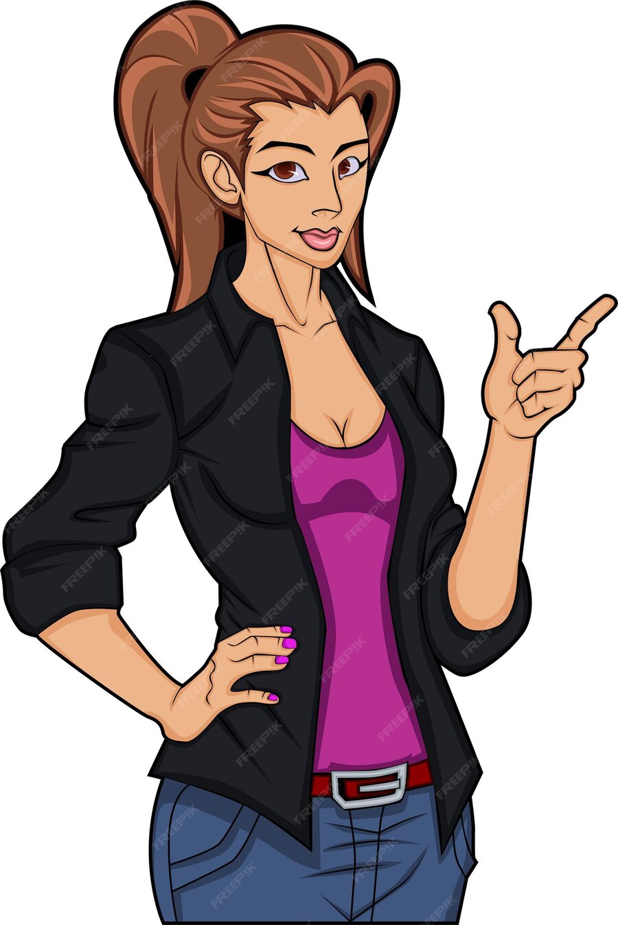 Premium Vector Beautiful Girl Character