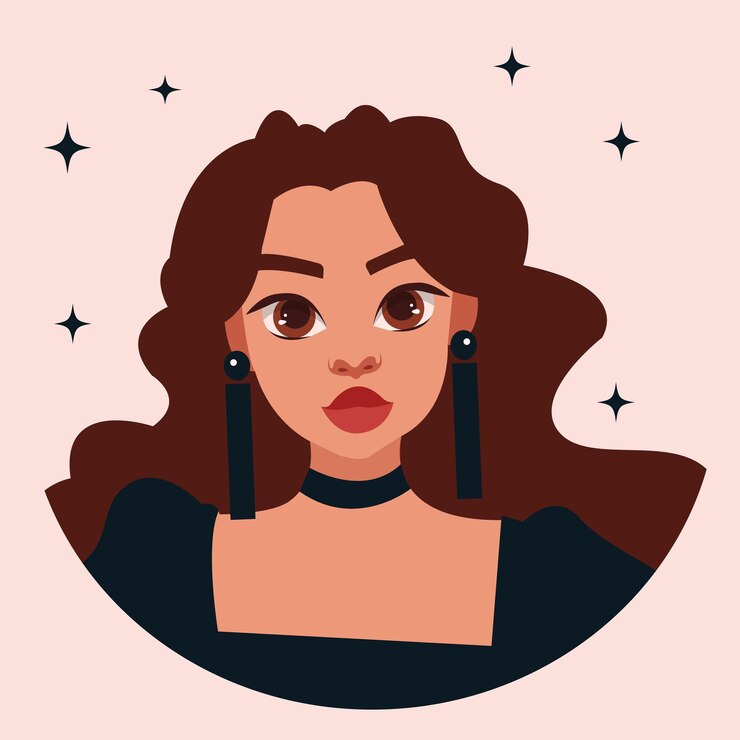 Premium Vector Beautiful Girl Vector Flat Illustration Design