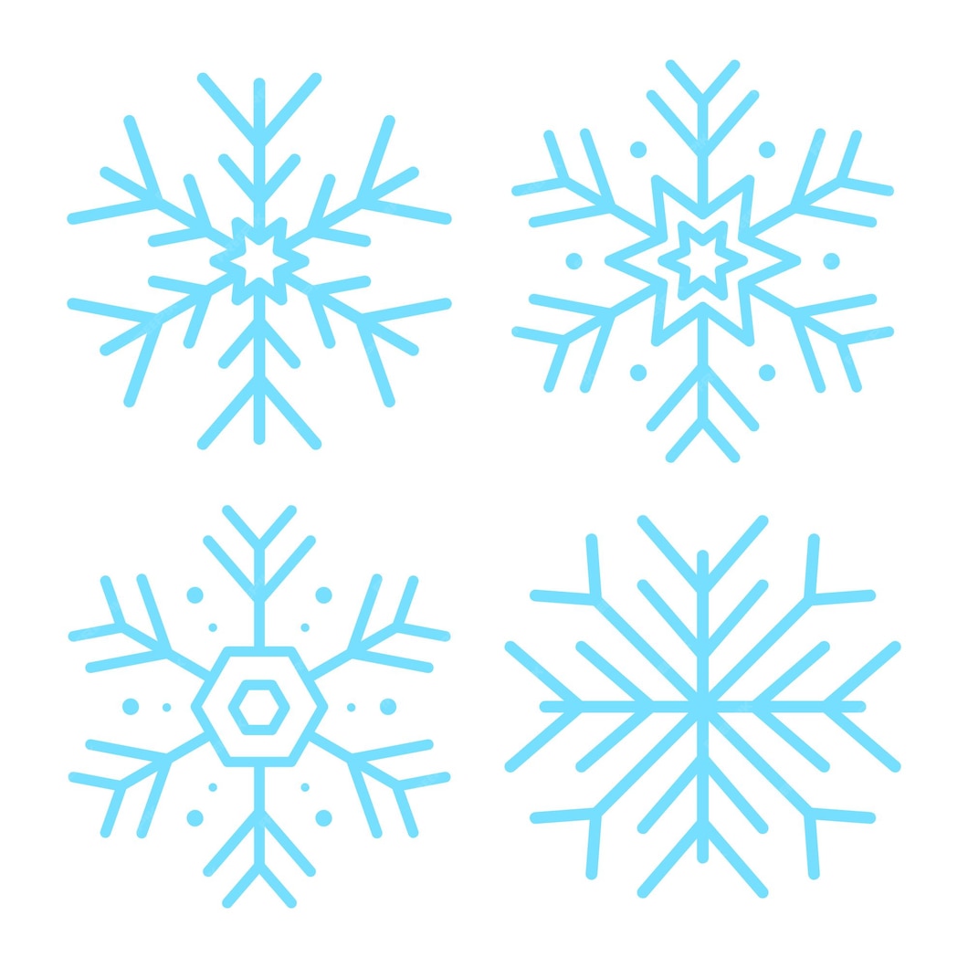 Premium Vector | Beautiful snowflake vector illustration set Premium Vector | Beautiful snowflake vector illustration set