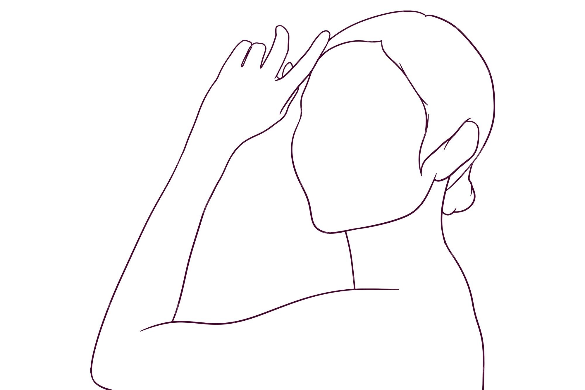 Premium Vector Beautiful Woman Posing Hand Drawn Style Vector