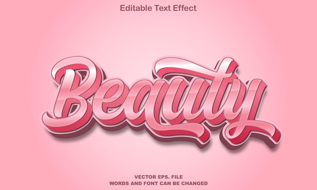 Premium Vector | Beauty editable text style effect Premium Vector | Beauty editable text style effect