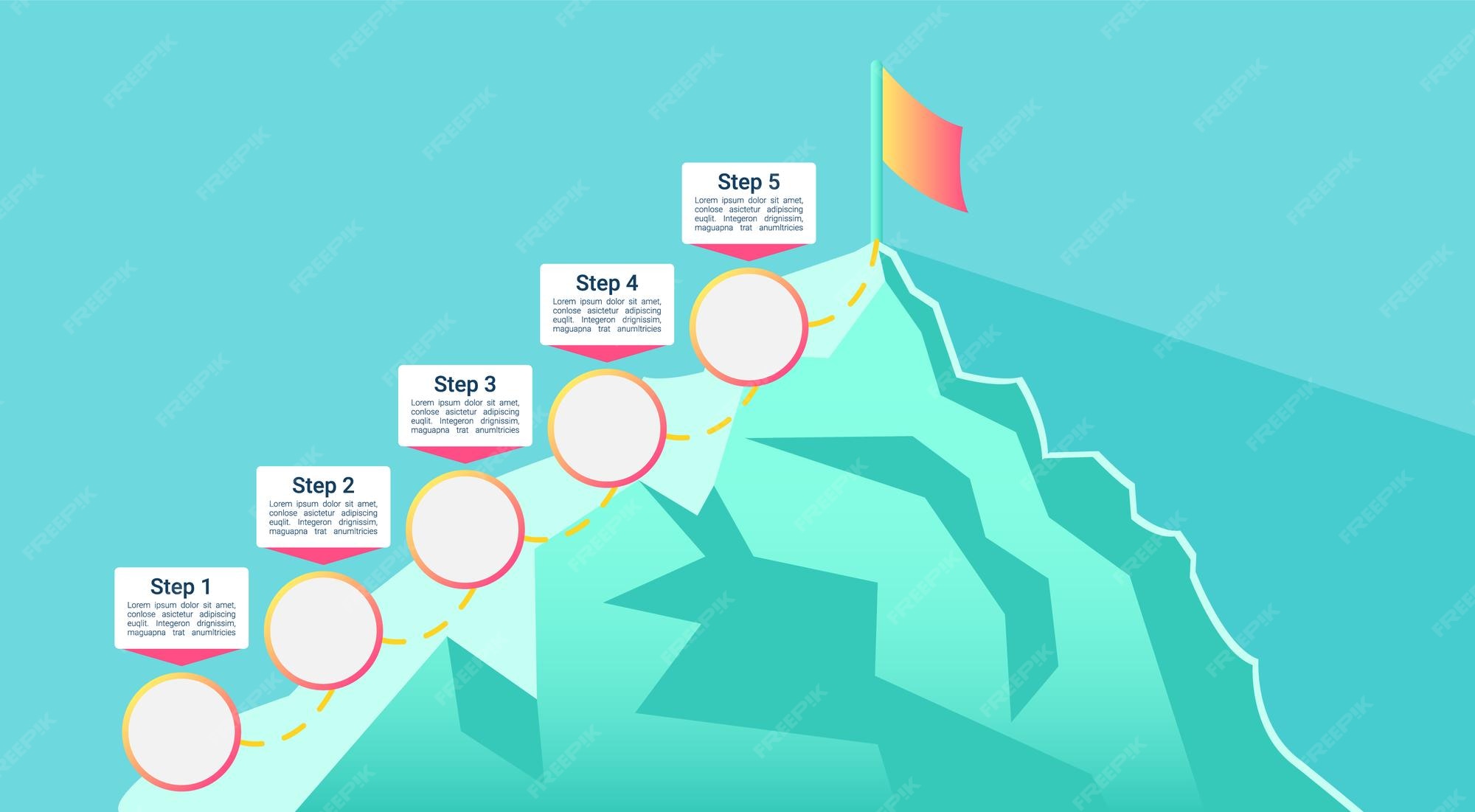 Premium Vector | Becoming successful leader infographic chart design ...