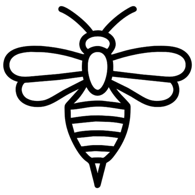 Premium Vector | Bee icon outline Premium Vector | Bee icon outline
