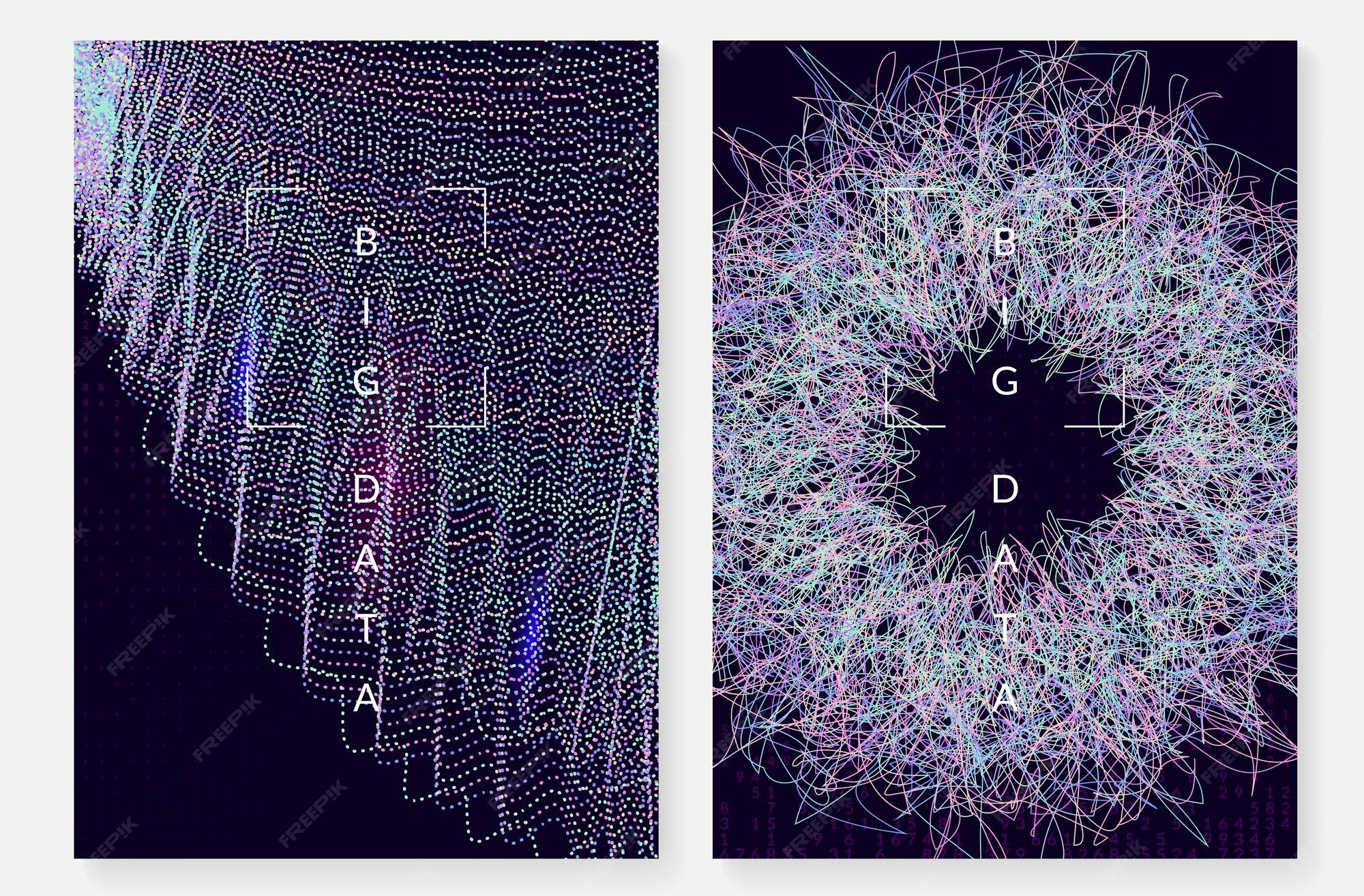 Premium Vector | Big data abstract. digital technology background ...