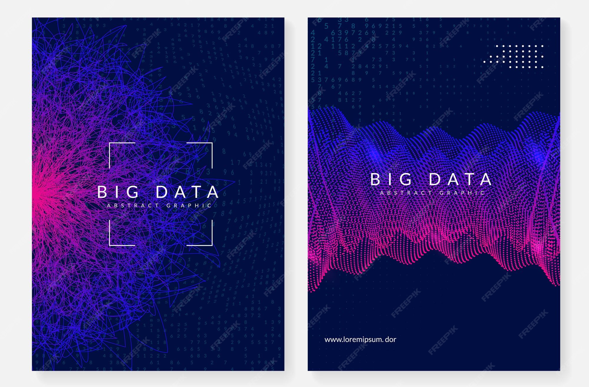 Premium Vector | Big data abstract. digital technology background ...