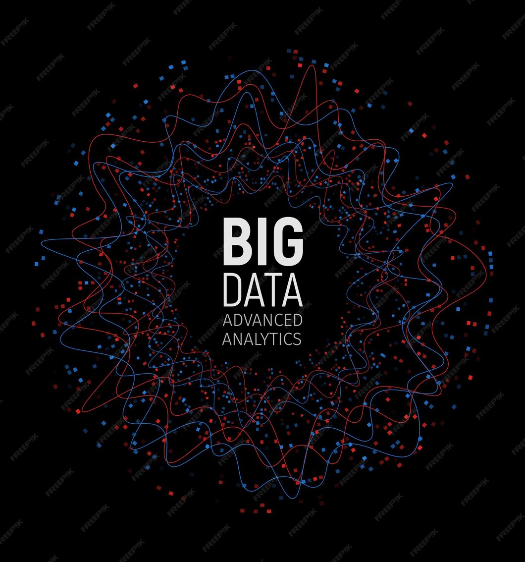 Premium Vector | Big data abstract vector visualization lines and dots array big data connection ...