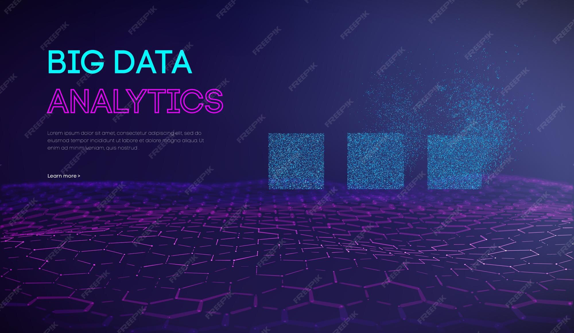 Premium Vector | Big data analytics background. artificial intelligence ...