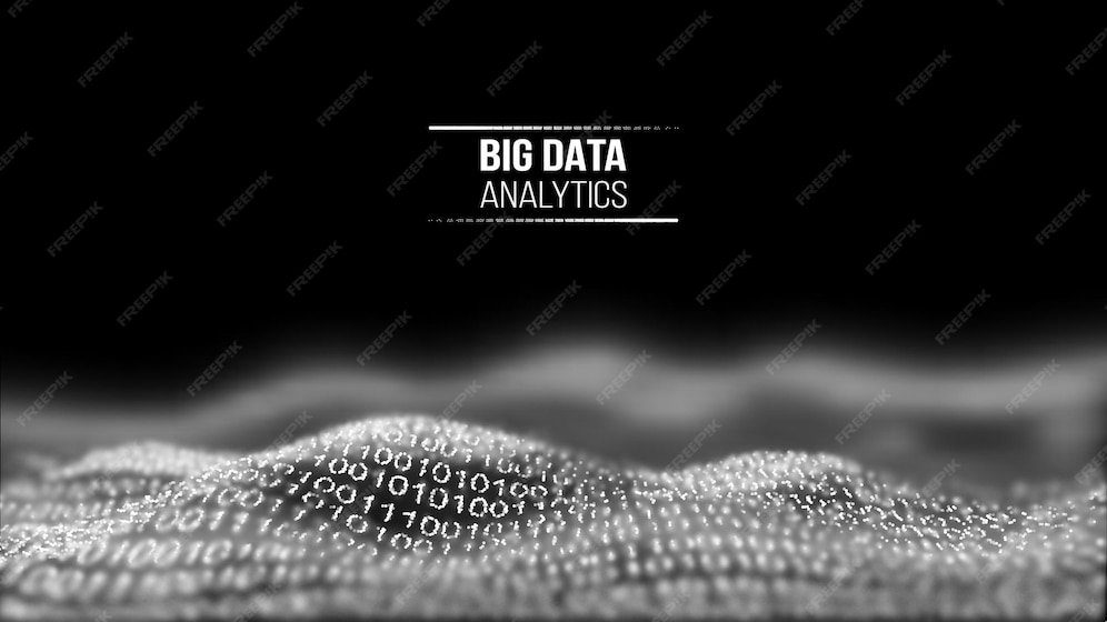 Premium Vector | Big Data Analytics black technology background. Coding ...