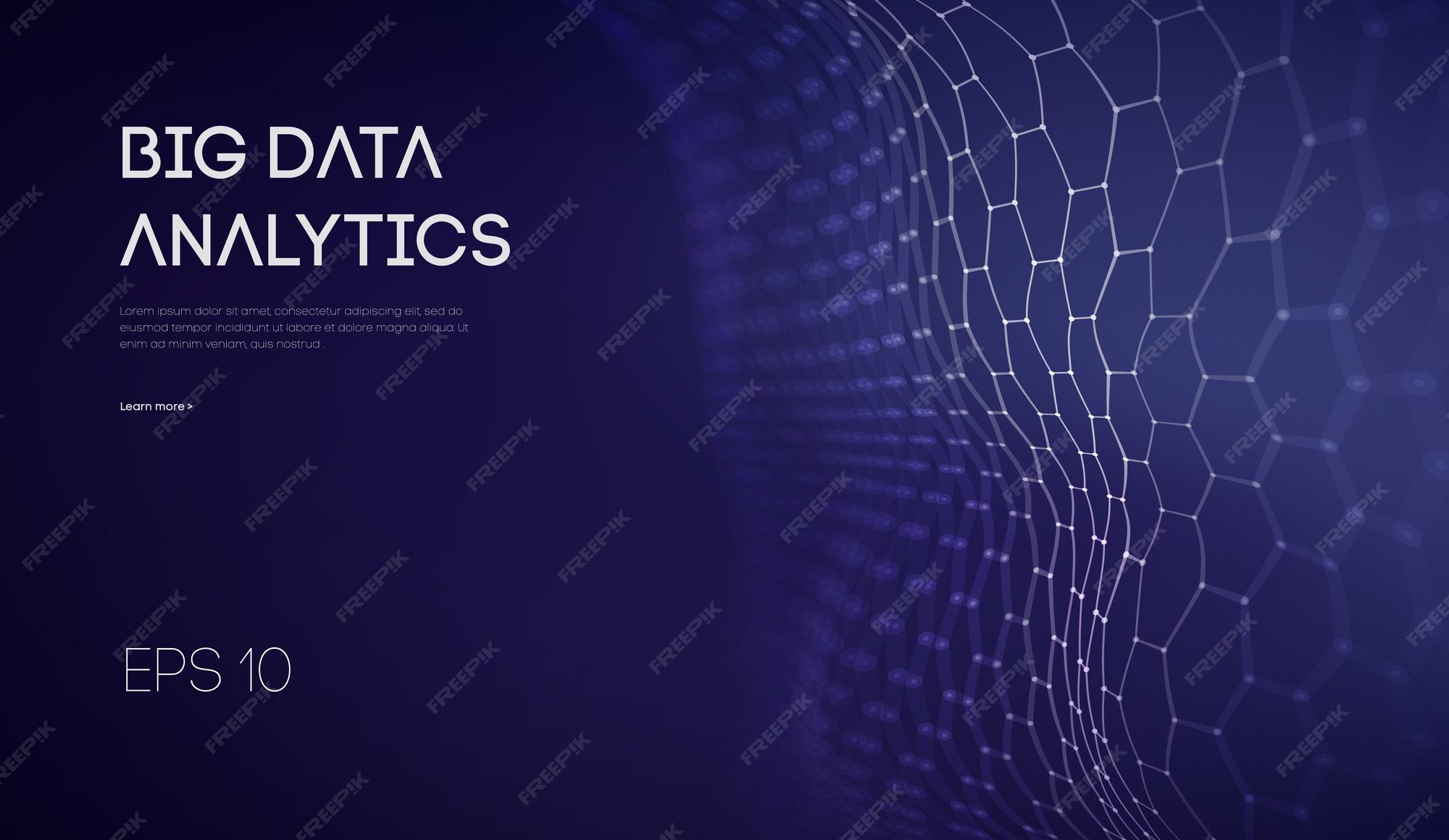 Premium Vector Big Data Business Inteligence Technology Background Binary Code Algorithms Deep