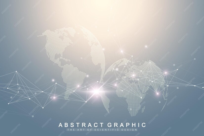 Premium Vector | Big data complex world globe. graphic abstract ...