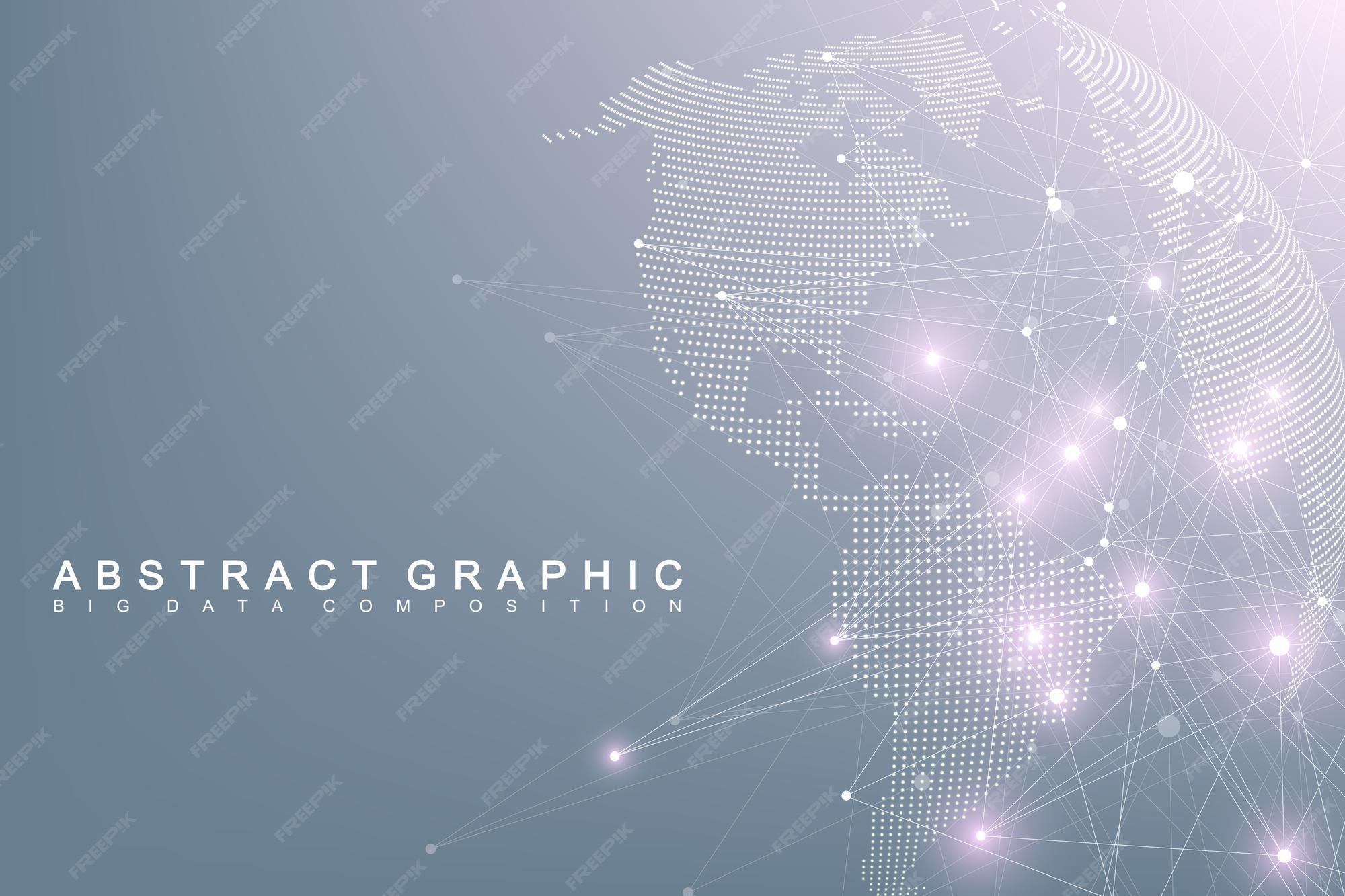 Premium Vector | Big data complex world globe. graphic abstract ...